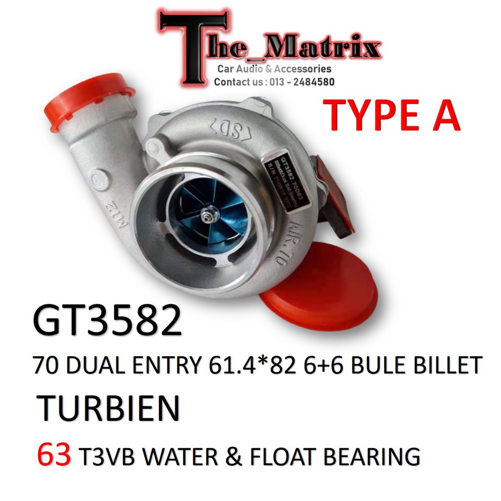 TURBO GT3582 70D63 DUAL ENTRY 61.4*82 6+6 BULE BILLET | Shopee Malaysia