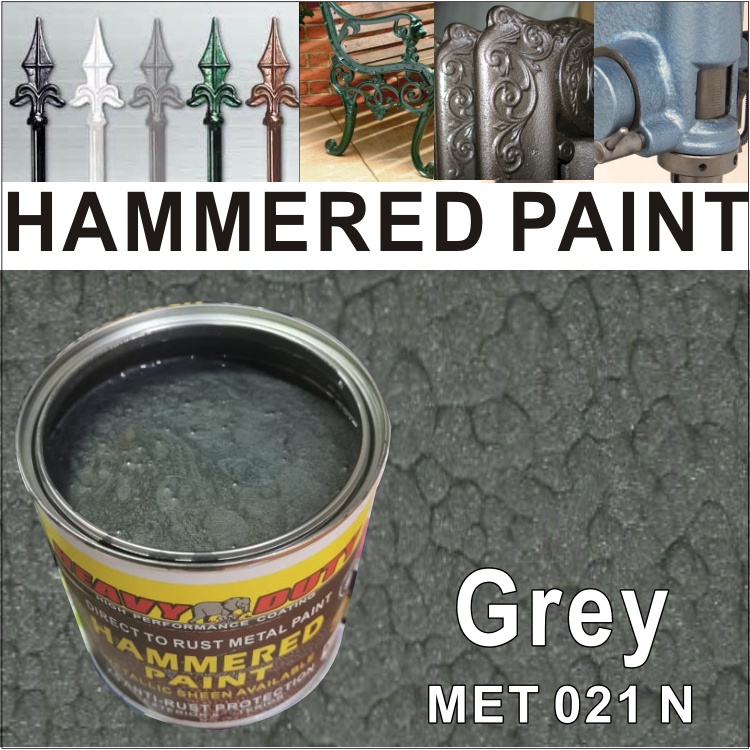 1L HAMMERED PAINT (HEAVY DUTY) Finish Direct to Rust Metal Paint ...