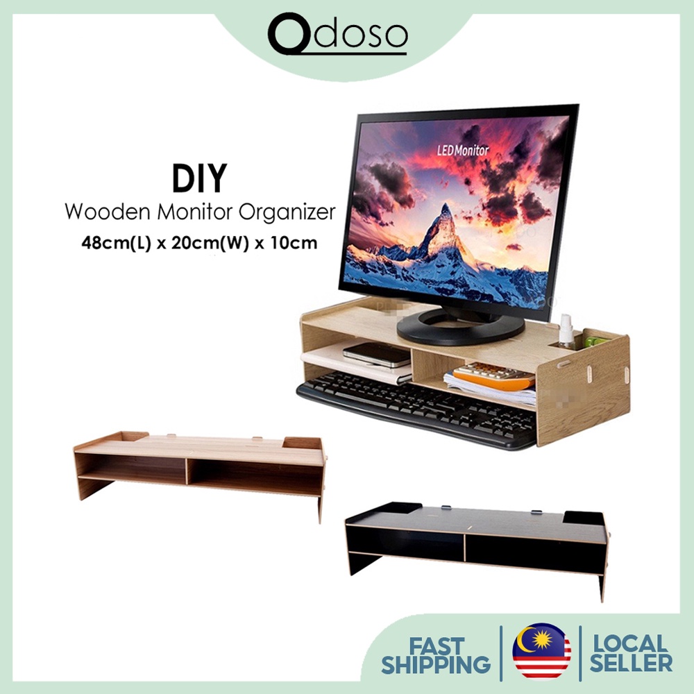 DIY Wooden Monitor Organizer Rack | Shopee Malaysia