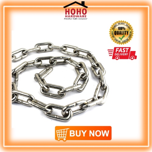 GI Galvanized Iron Chain Rantai Besi 1/8", 1/4", 5/16", 3/8" Sell By ...