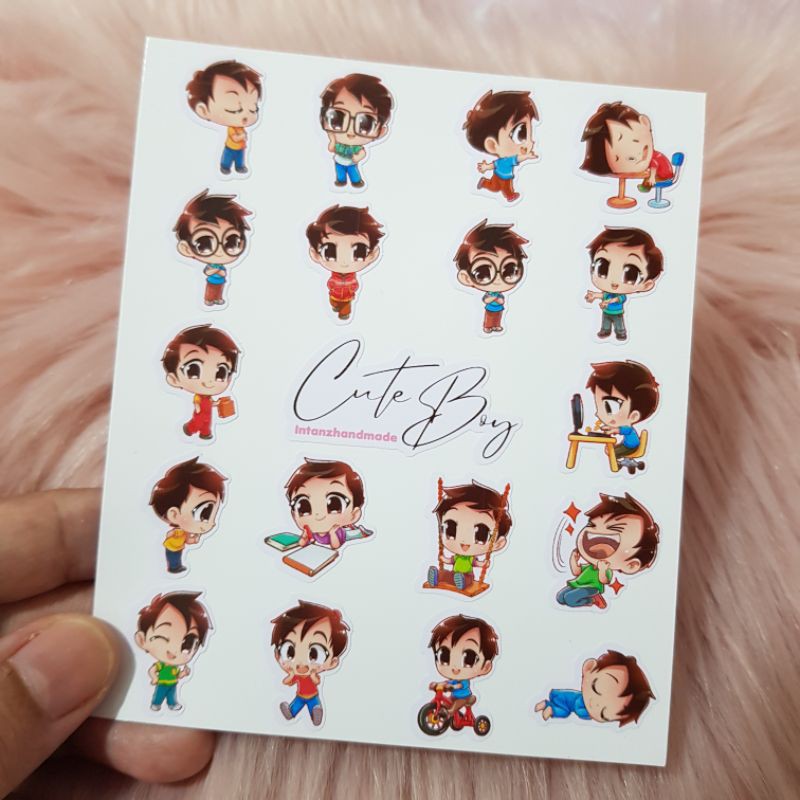 PVC Cute Sticker BOY Sticker Tapes Stationery For School Office ...