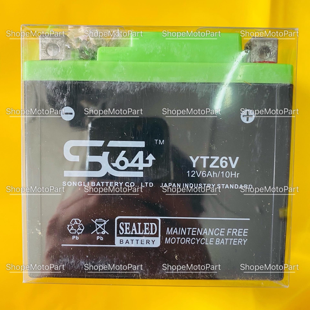SC64 BATTERY SONGLI SEALED BATERI MAINTAINENCE FREE YTZ6V YT6B FOR ...