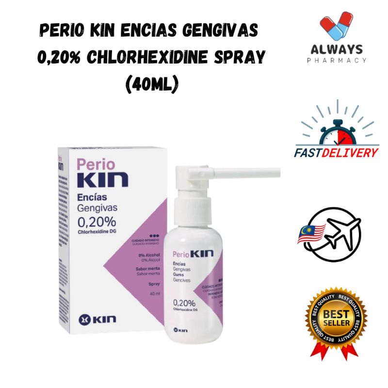 PERIO KIN SPRAY 0.2% Chlorhexidine FOR ORAL CAVITY (40ml) | Shopee Malaysia