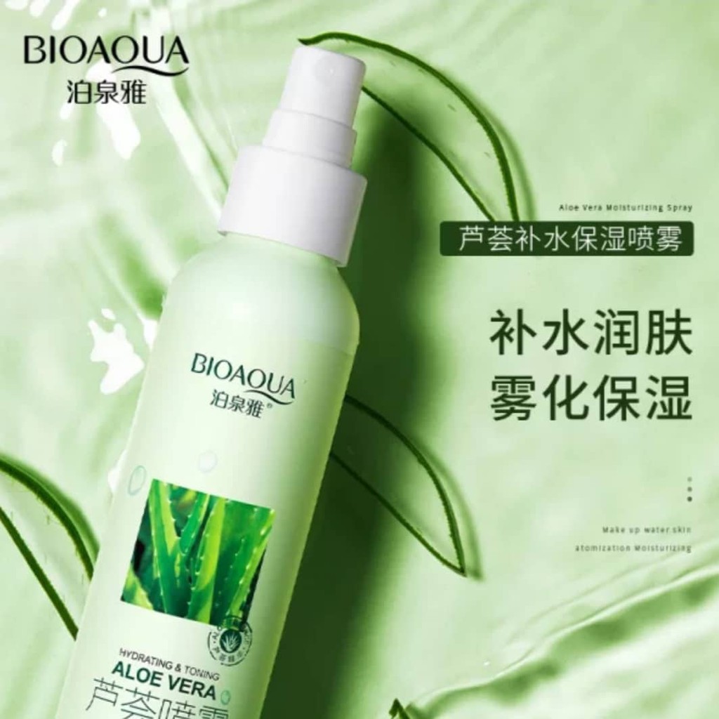 BIOAQUA Aloe Vera Hydrating & Toning Moisturizing Spray Facial Mist 150ml | Shopee Malaysia