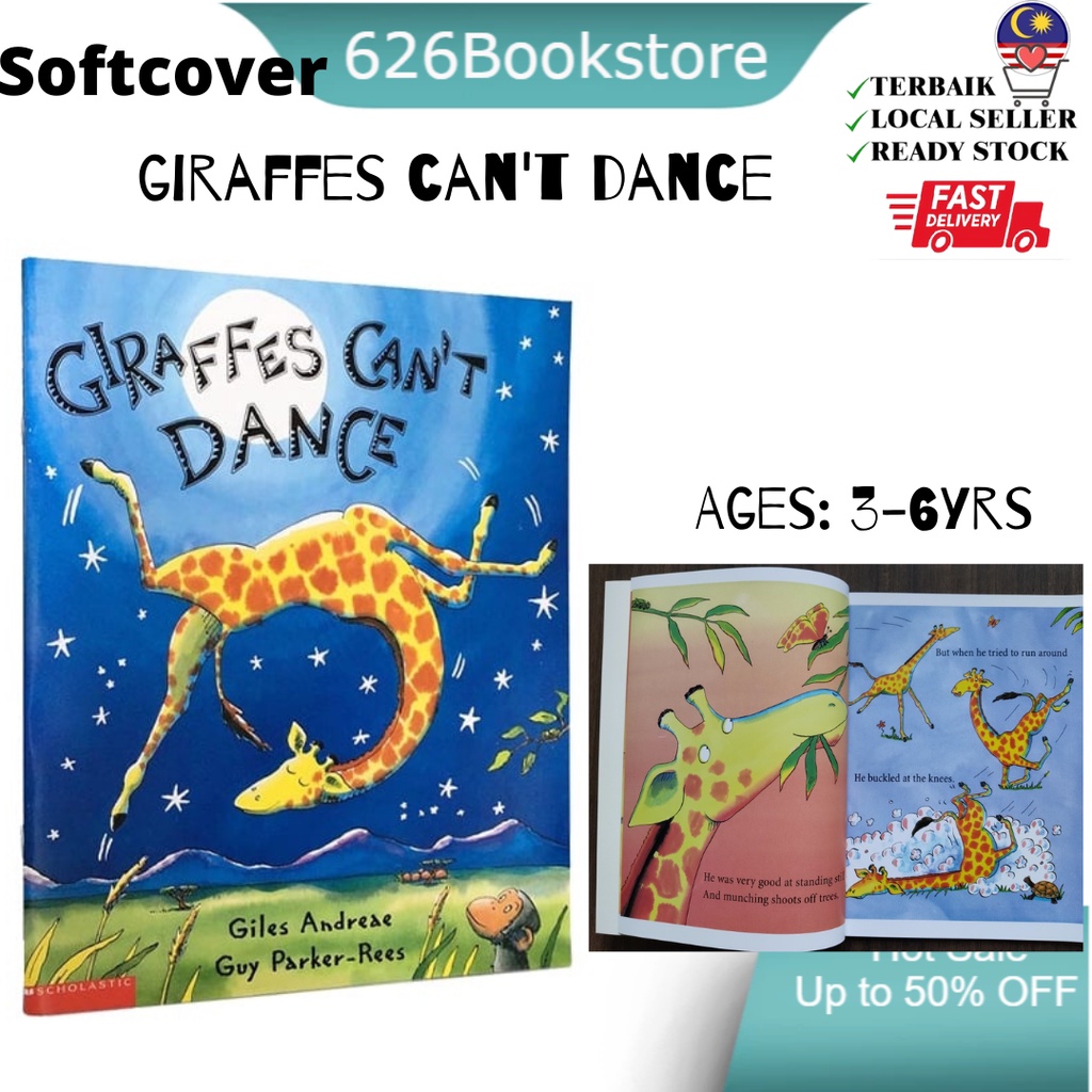 [626Book] Giraffe Cant Dance Softcover book A4 Size Bedtime Storybook ...
