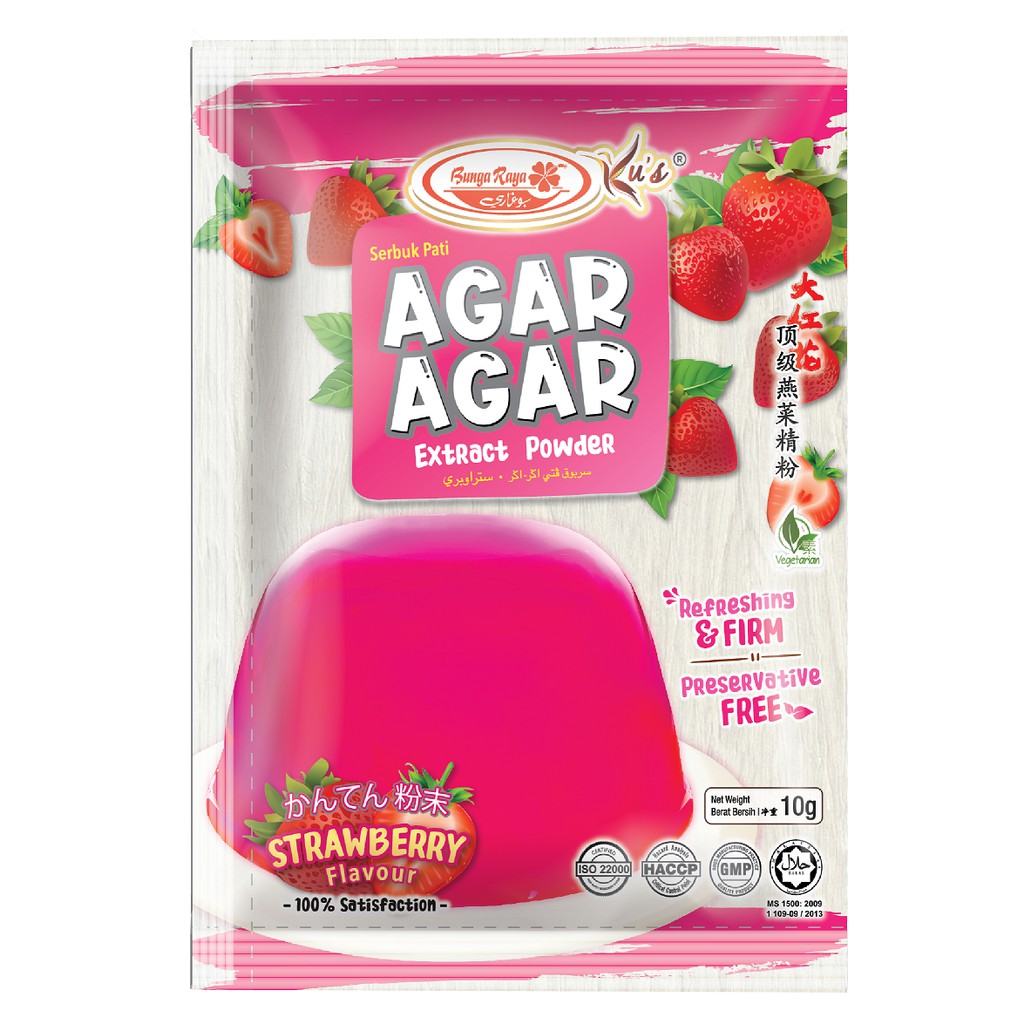 BUNGA RAYA KUS Serbuk Agar-Agar 10g || BUNGA RAYA KUS Agar-Agar Powder ...