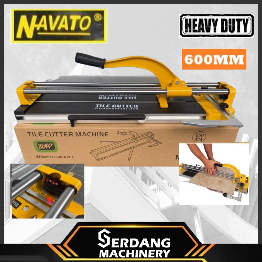 NAVATO Manual Tile Cutter 600MM - DOUBLE RAIL | Shopee Malaysia