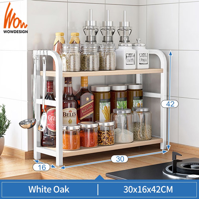 Kitchen Storage Rack Spice Rack Kitchen Rak Rempah Rak Serbaguna ...