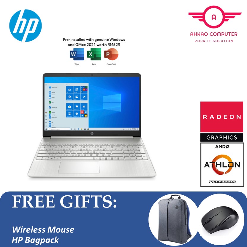 HP 15s-Eq1557AU 15.6'' Laptop Pale Gold ( Athlon 3050U, 8GB RAM, 256GB ...