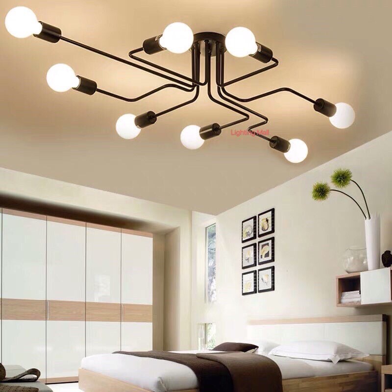 8 Heads spider light Iron led Ceiling Light Retro Industrial Loft ...