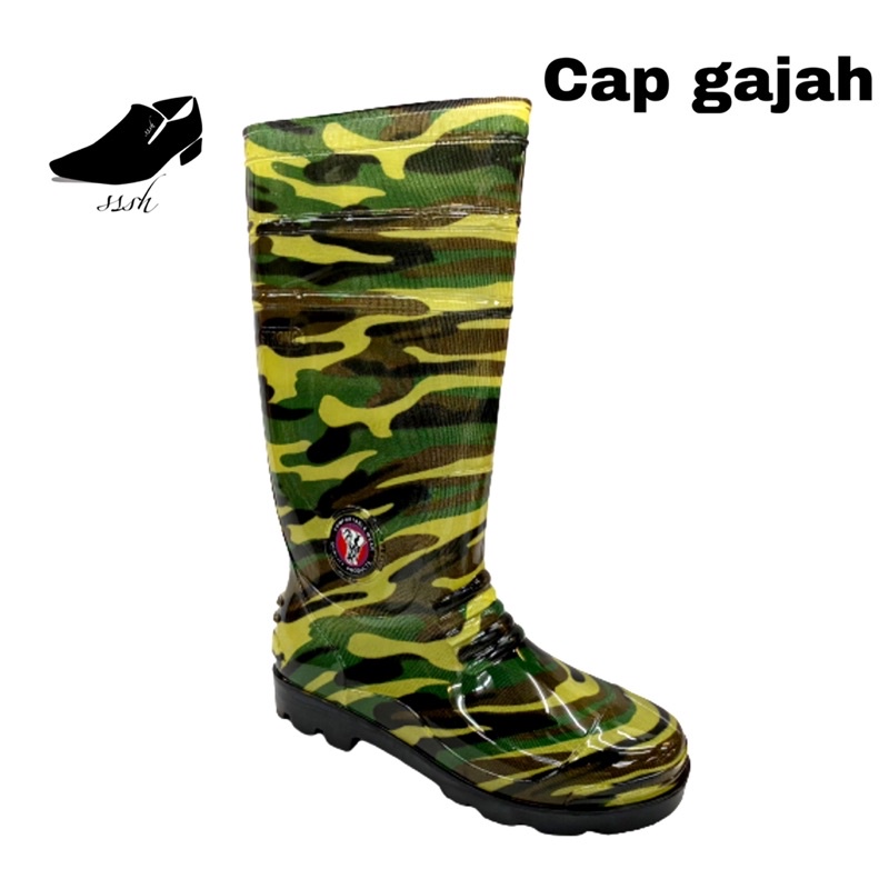 💯ORIGINAL Cap Gajah High Cut Rubber Rainboots 15 inch | Kasut Boot ...