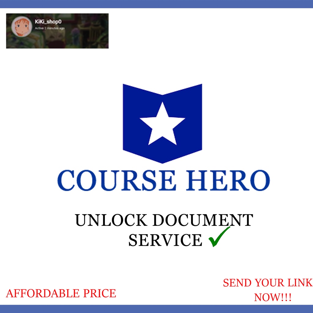 [Fast] Course Hero Unlock Document | Shopee Malaysia