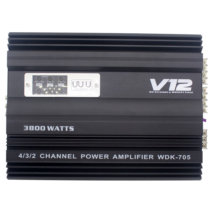 Four way 4-channel high-power automobile 12V amplifier, double bass ...