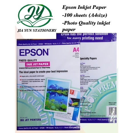 Epson High Quality A4 Inkjet Paper (100 sheets) | Shopee Malaysia