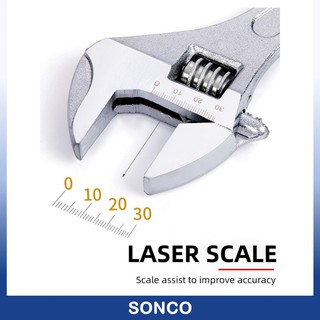 6'' / 8'' / 10'' / 12'' / 15'' Heavy Duty Adjustable Wrench Spanner ...