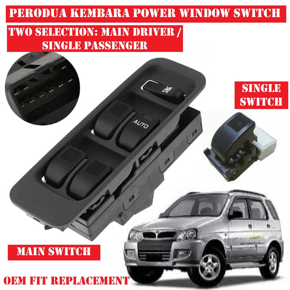 Perodua Kembara Power Window Switch Panel On Off Button Up Down Mirror ...