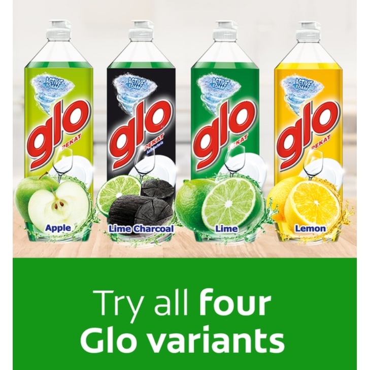 Glo Active Foam Lemon Dishwashing Liquid 900ml [Bundle Of 4] Value Deal ...