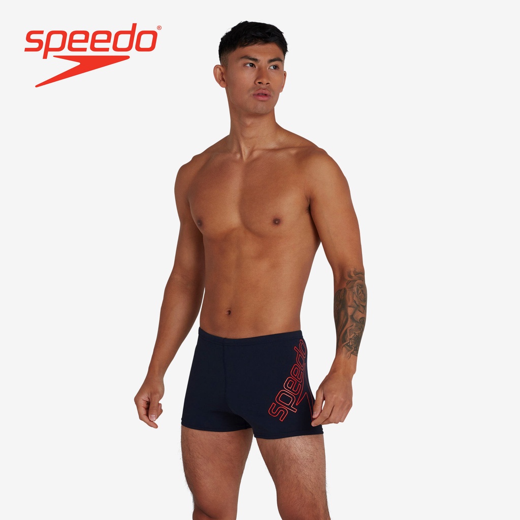 Speedo Men's Fitness Swimwear Boom Logo Placement Aquashort - Navy Blue ...