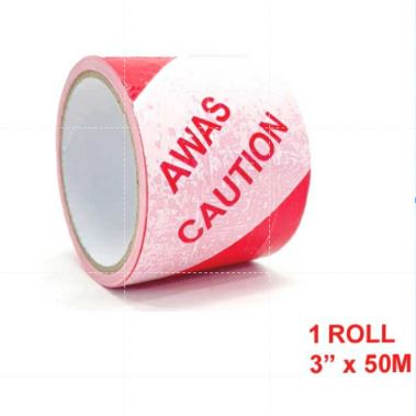 1 ROLL ZEBRA WARNING CAUTION TAPE / AWAS TAPE - 3" X 50 METER | Shopee ...