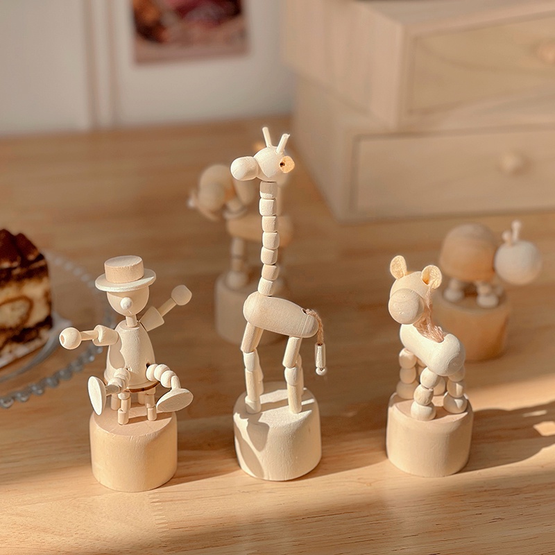Puppet decorations home Wooden Puppet Toy Desk Top Decor decorations ...