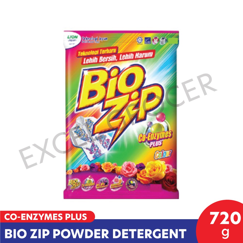 Bio Zip Colour Powder Detergent 720g | Shopee Malaysia