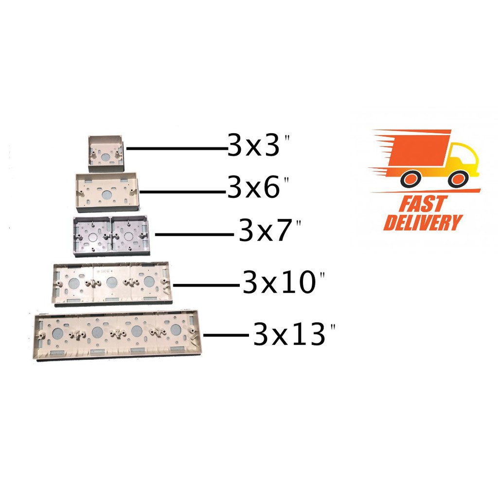 PVC Box Surface Nut Box/ Electrical Box/ High Quality Base 3x3 / 3x6 ...