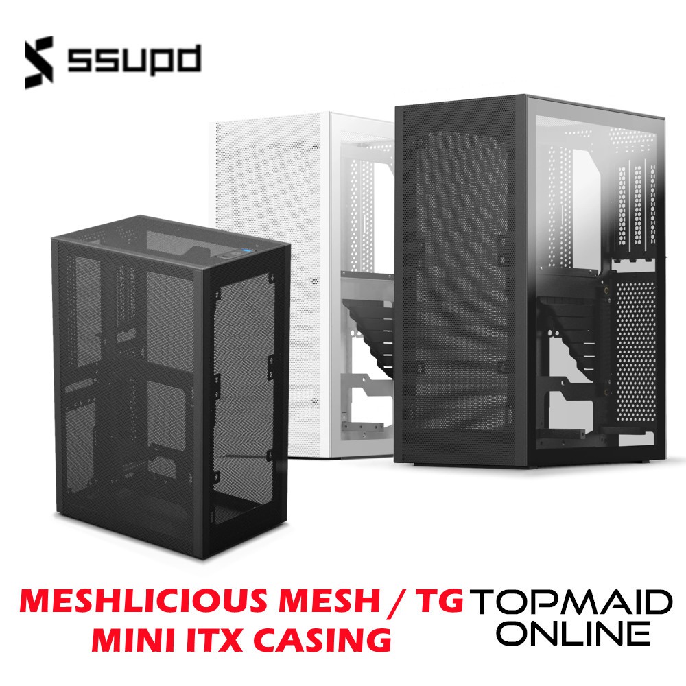SSUPD MESHLICIOUS MINI ITX CASING (BLACK / WHITE) | Shopee Malaysia