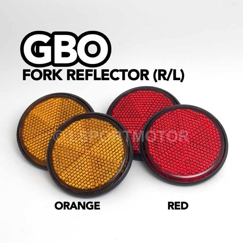 HONDA GBO FORK REFLECTOR (R/L) FRONT DEPAN SIDE RED ORANGE | Shopee Malaysia