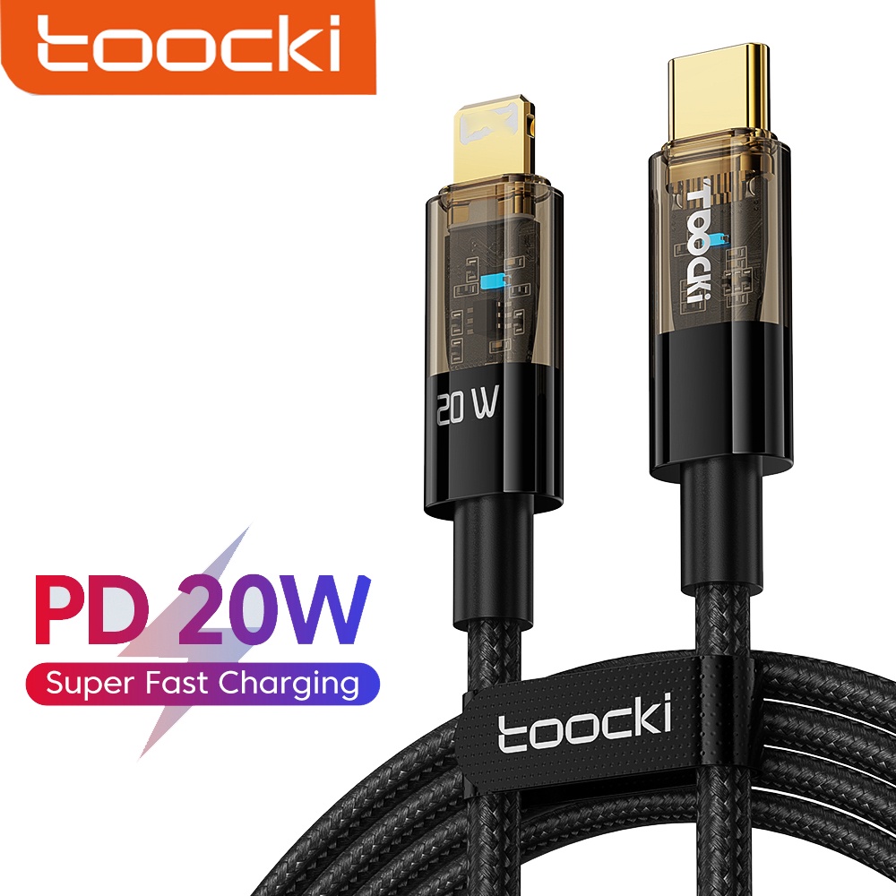 Toocki PD Fast Charging Cable for Mobile Phone C-L Data Cable with LED ...