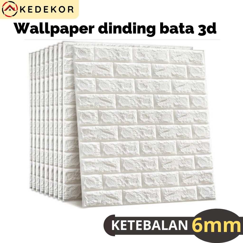 Dingding 3D Foam Wallpaper Brick Motif Room Wall Decor 70 x 77 CM 6MM ...