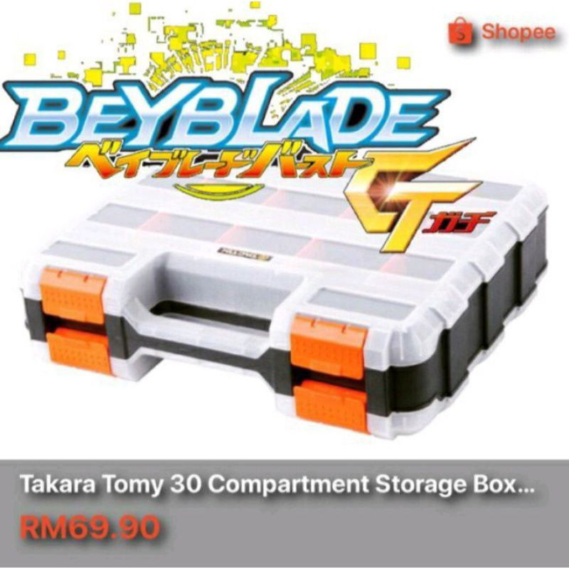Tempat letak Beyblade Tomy 30 Compartment Storage Box Beyblade Burst GT ...