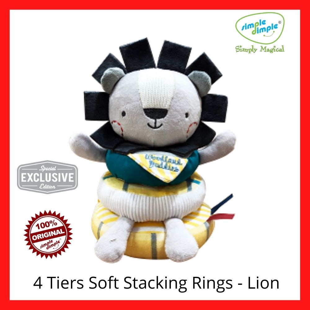Simple Dimple Soft Plush Stacking Ring Baby Toys Animals Nesting ...