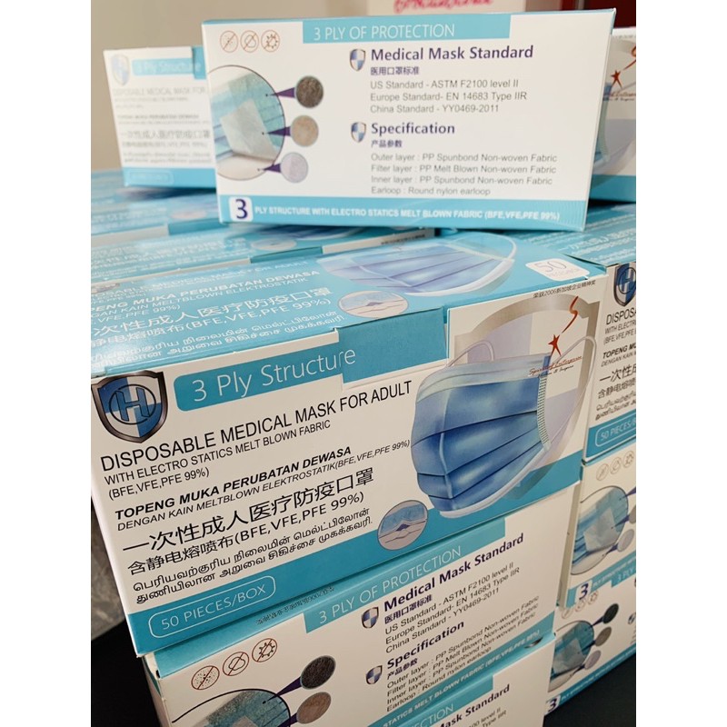 Healthgate Medical Surgical Face Mask 3ply | Shopee Malaysia