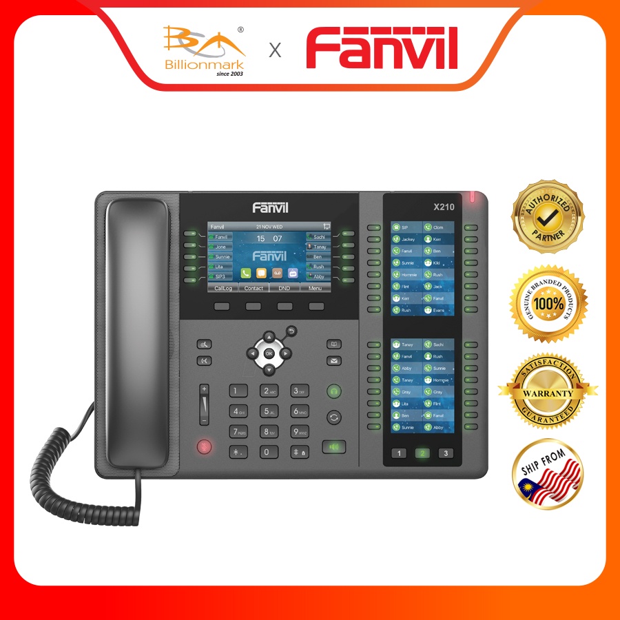 Fanvil X210 High-End Enterprise IP Phone With Color Display DSS Keys ...
