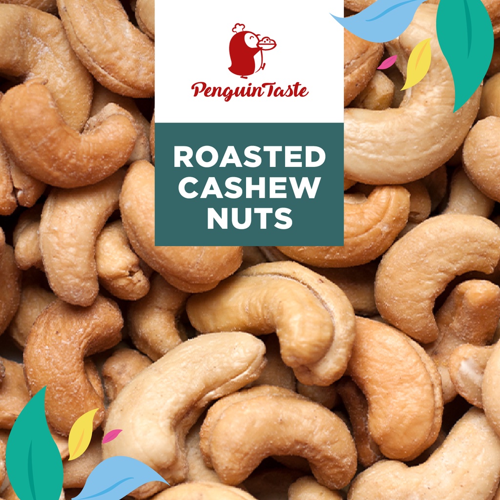 HALAL Roasted Cashew Nuts by PENGUIN TASTE/ Healthy Snack/ JAKIM HALAL ...