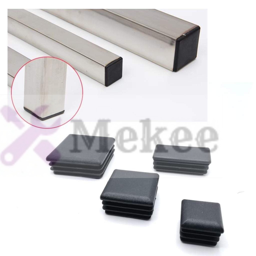Rectangle square stopper black plastic furniture chair table insert end ...