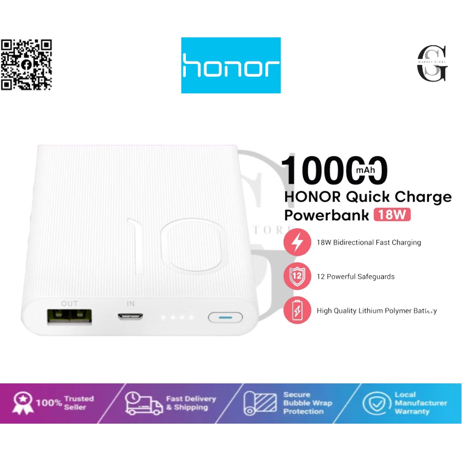 Honor Fast Charging 18W 10000mAh Powerbank 12 Powerful Safeguard ...
