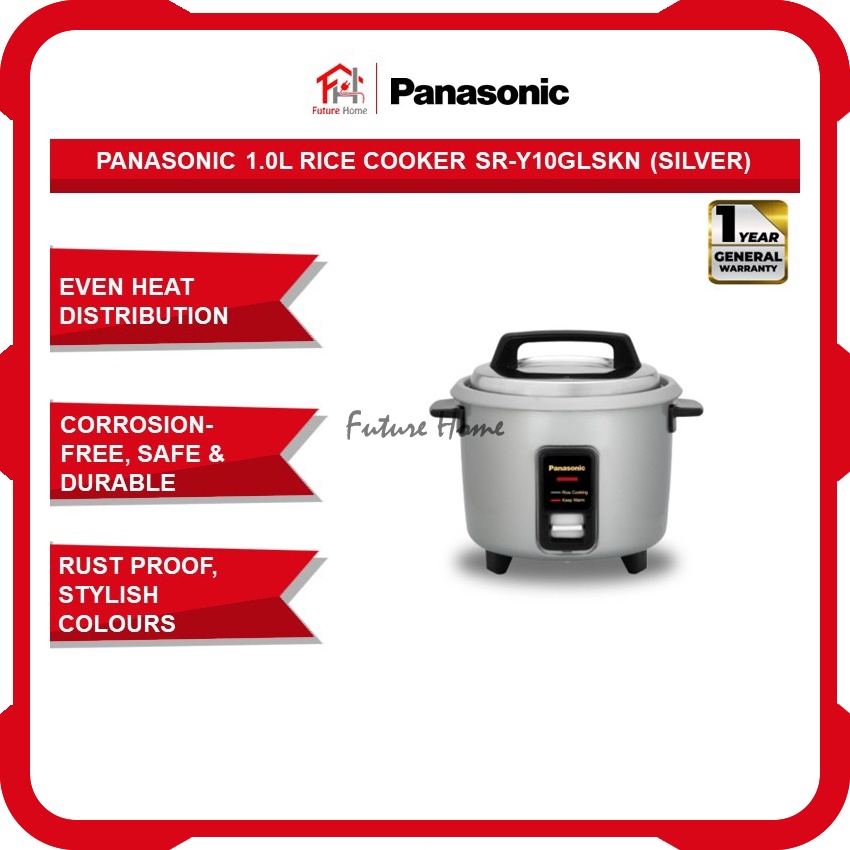 Panasonic 1.0L Rice Cooker SR-Y10GLSKN (Silver) | Shopee Malaysia