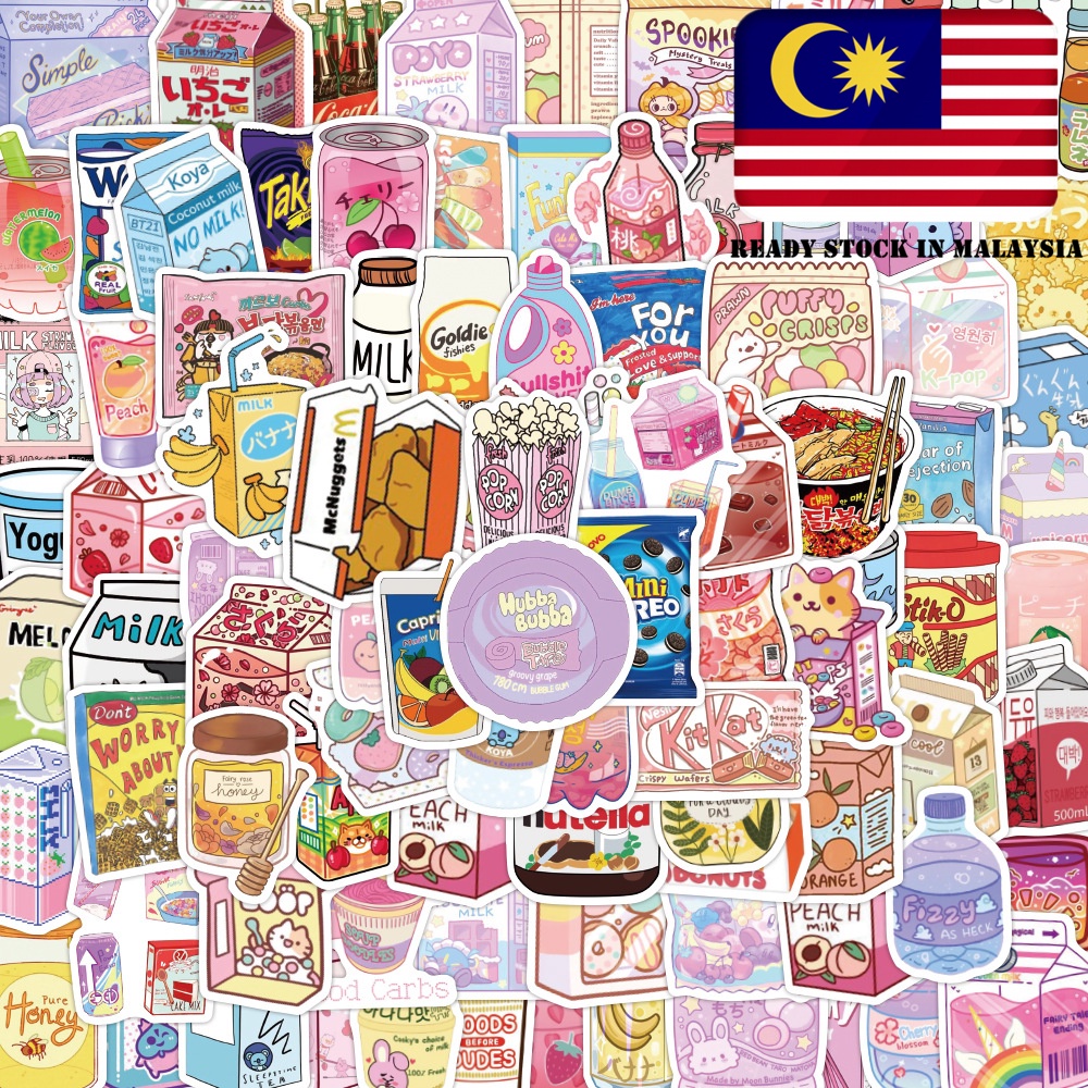 Creative Cartoon Yummy Snacks Sushi Die Cut Deco Stickers Pack DIY ...