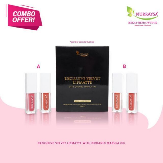 [ORIGINAL] Nurraysa Exclusive Velvet Lipmatte with Organic Marula Oil ...