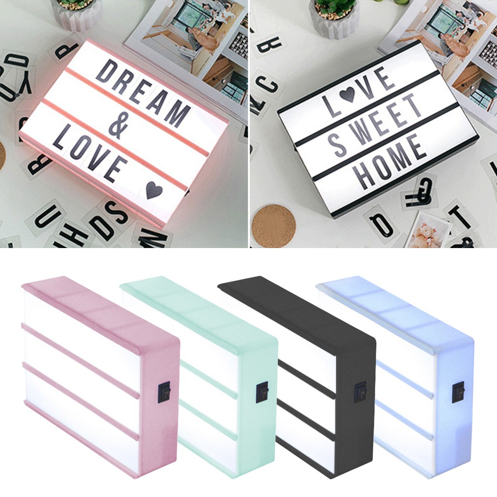 LED Lightbox Combination Night Light Box Lamp DIY Hand Painted Letters ...