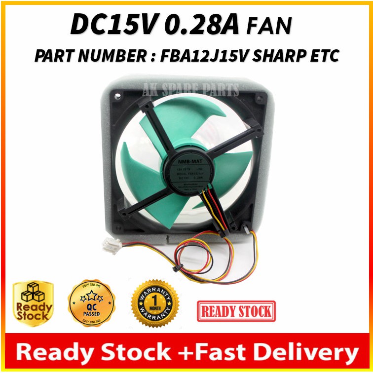 Refrigerator Fan Motor DC15V 0.28A ( 3 WIRE) Sharp Etc Brand | Shopee ...