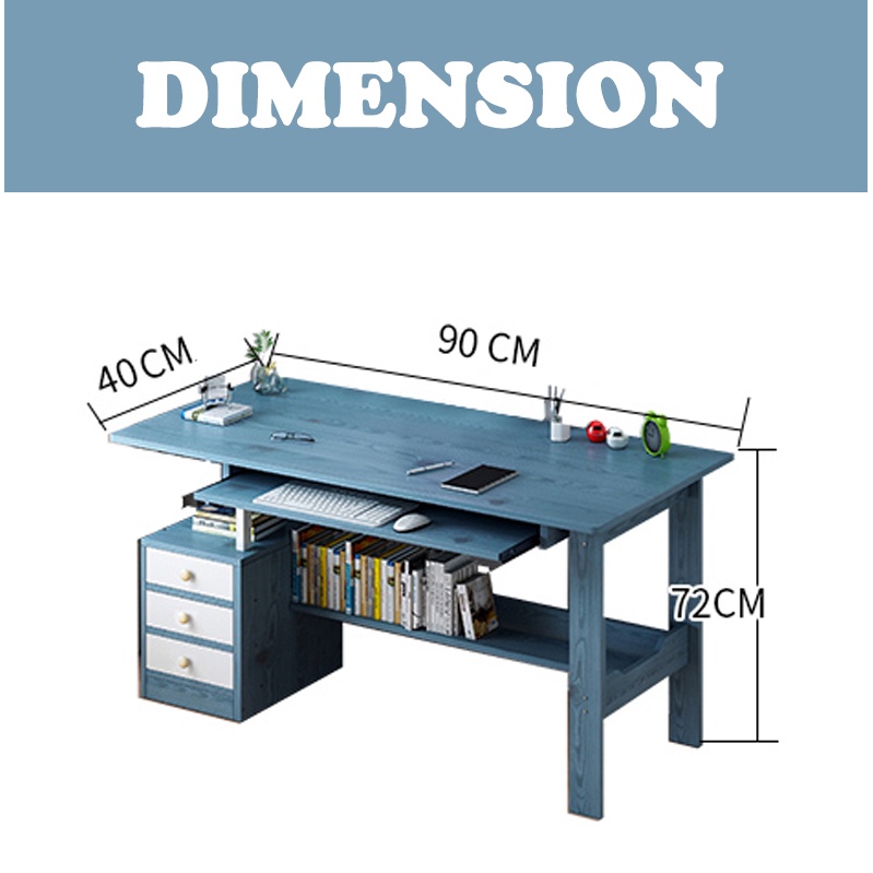 B2714 Multifunction Computer Desk Wood PC Table Study Table Working ...