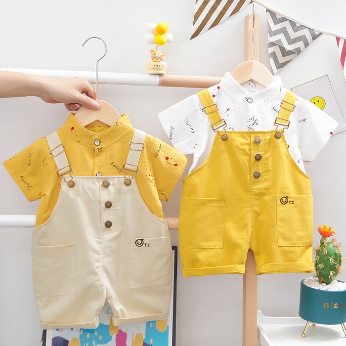 CASUAL SMART BOY FASHION SHORT SLEEVE SHIRT WITH PANTS (BB1074 ...