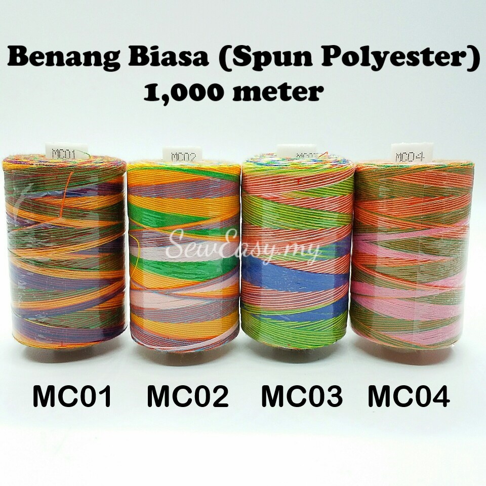 Senorita Rainbow Benang Jahit Warna Pelangi/ Spun Polyester Sewing ...