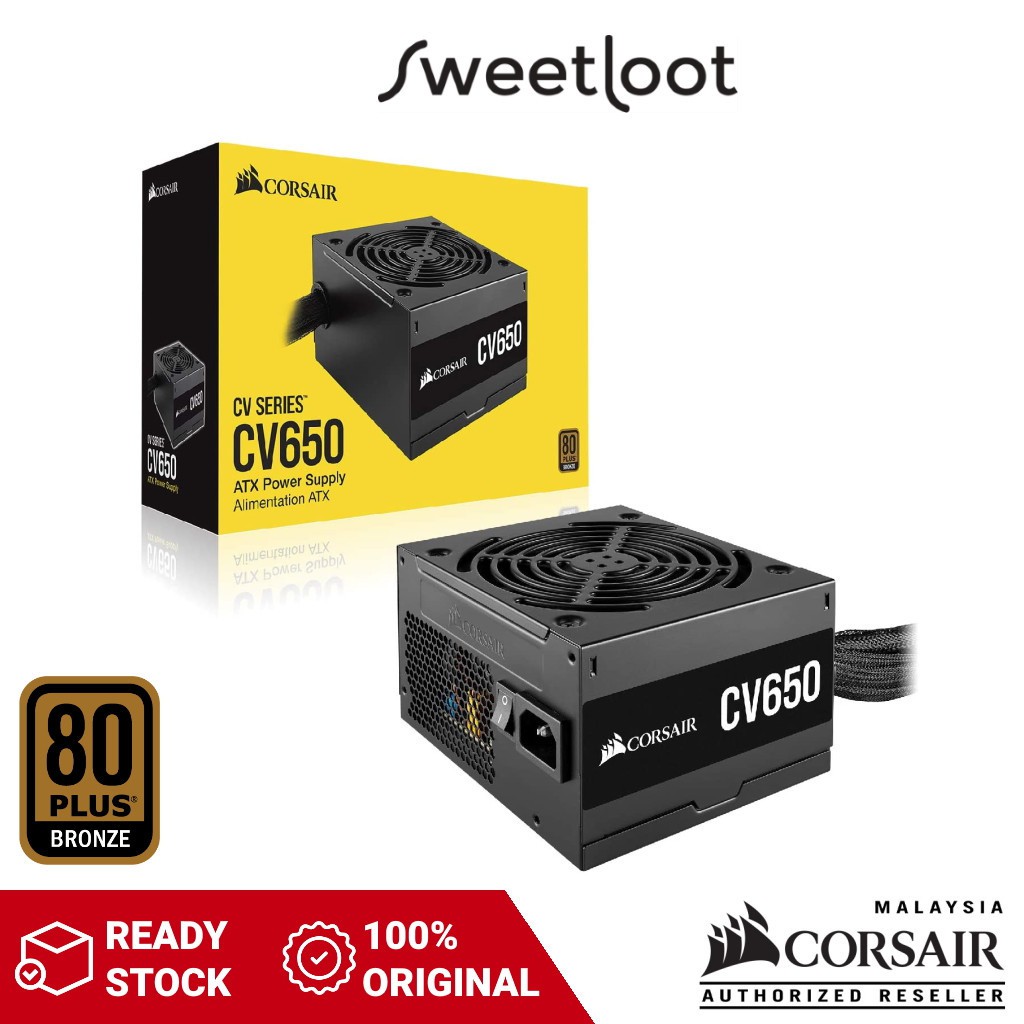 Corsair CV Series CV450 / CV550 / CV650 - 450W / 550W / 650W PC Power ...