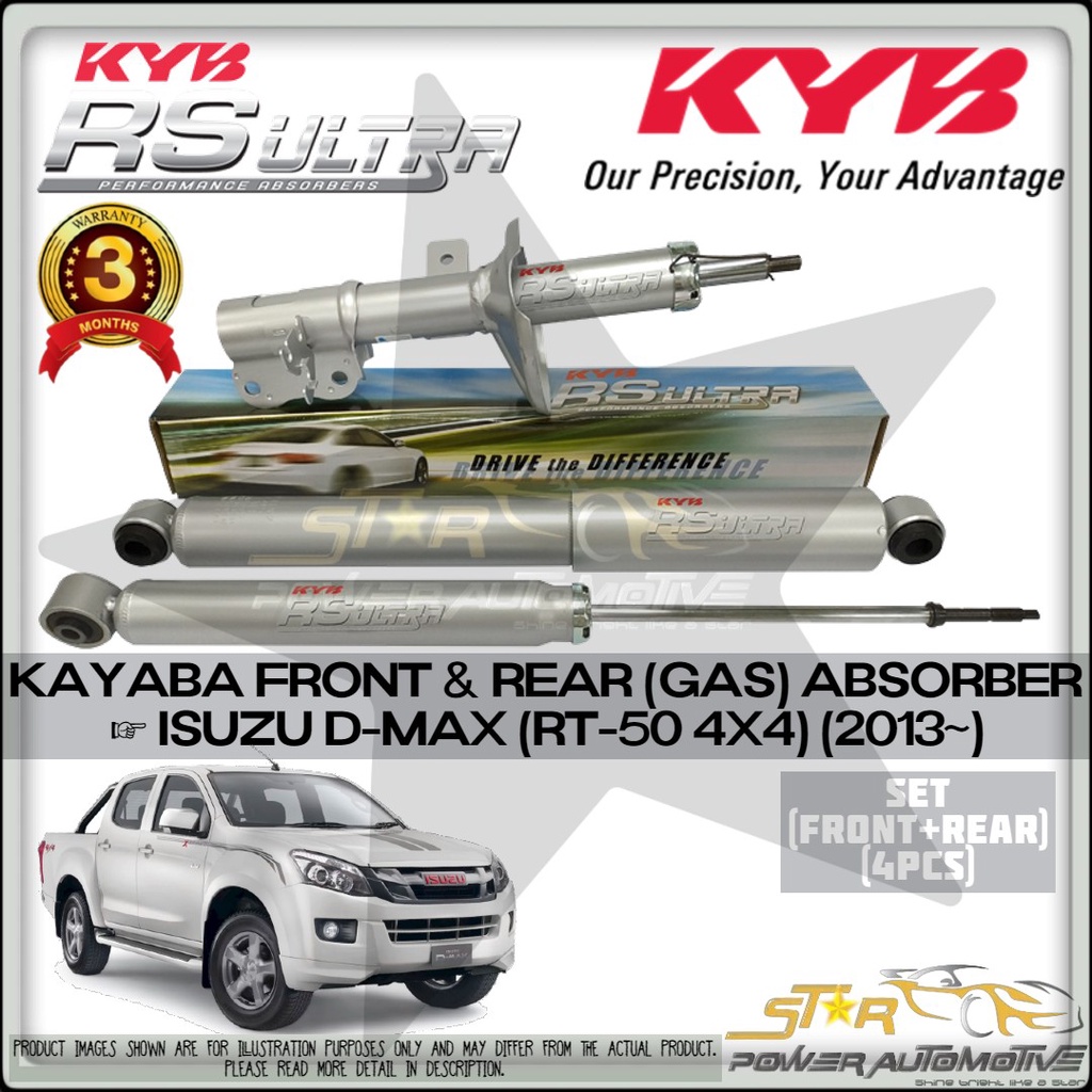KAYABA KYB RS ULTRA Heavy Duty High Performance Isuzu D-MAX Dmax RT-50 RT50 4X4 Gas Shock Strut ...