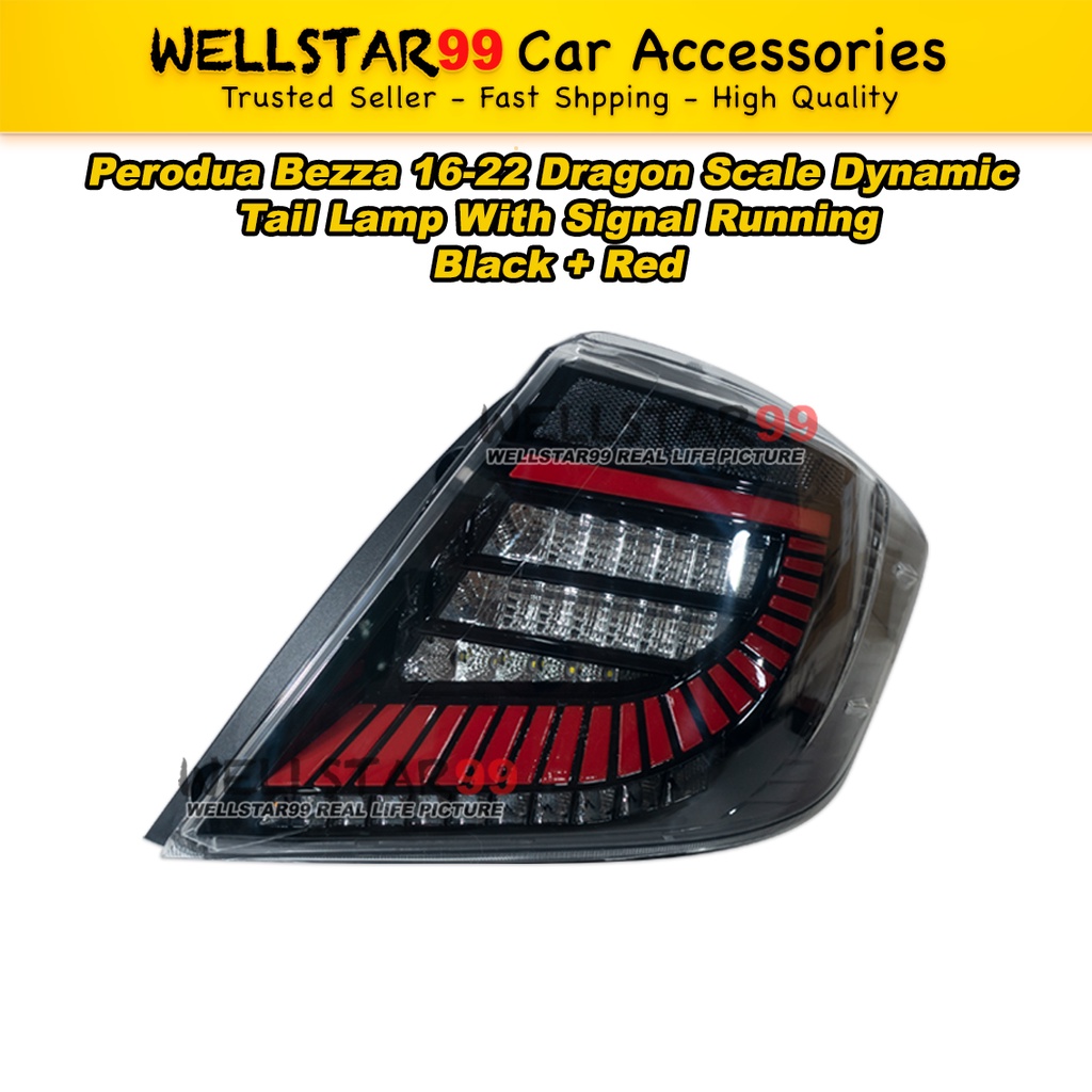 Perodua Bezza 2016 - Onwards Dragon Scale Dynamic Tail Lamp With Signal ...