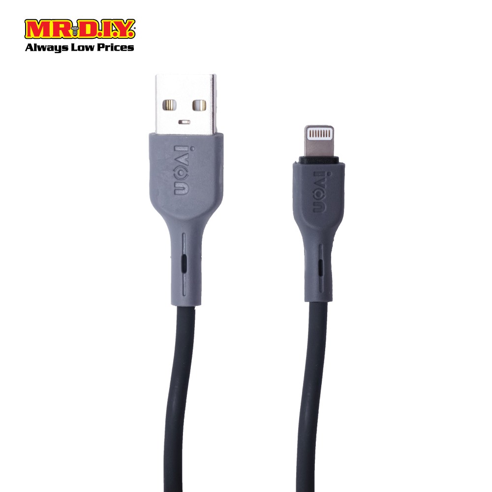 IVON Anti-Knotted iOS USB Fast Charging Data Cable 2.4A (1000mm ...
