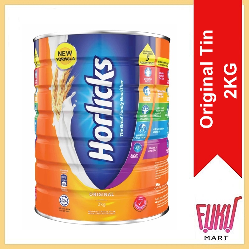 HORLICKS Original Powdered Malt Drink Tin 2kg [ Ready Stock ] | Shopee ...
